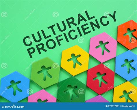 Multi Colored Figurines And Inscription Cultural Proficiency Stock