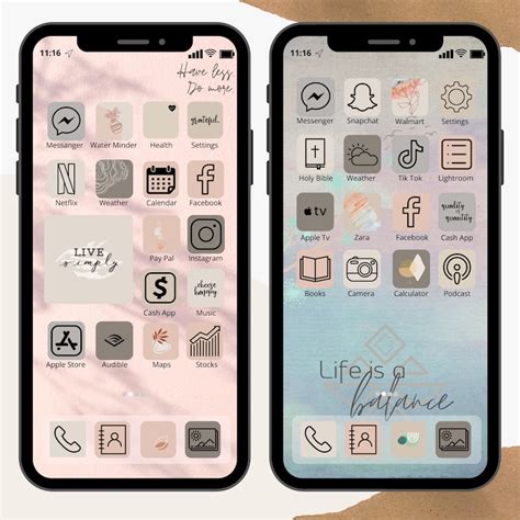 Nude Aesthetic IPhone Ios App Icons Theme Pack Cream Beige Aesthetic Home Screen Abstract