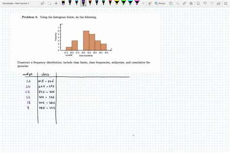 solved problem 5 using the histogram below do the following [ 21 5