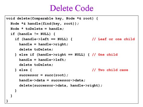 Delete Code