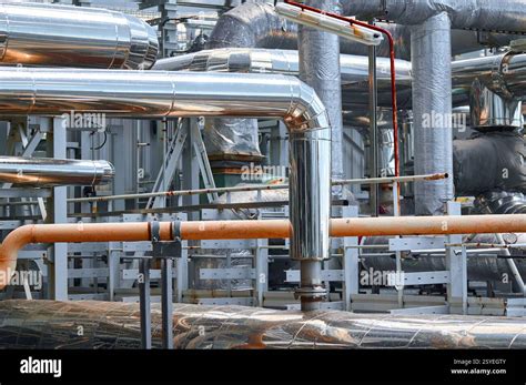 Pipelines And Equipment In A Chemical Plant Highlighting The Complexity