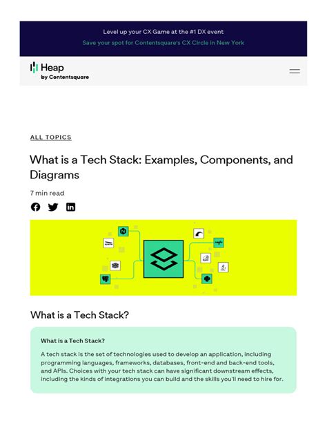 What Is A Tech Stack Examples Components And Diagrams Heap Pdf