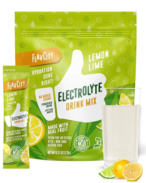 Flavcity Lemon Lime Electrolytes Powder Packets 28