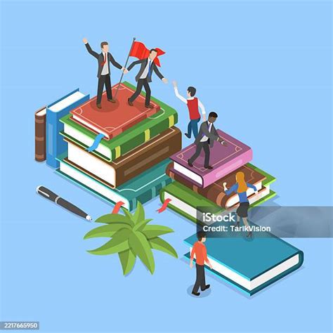 연구와 교육의 3d 아이소 메트릭 플랫 벡터 일러스트 레이 션 3차원 형태에 대한 스톡 벡터 아트 및 기타 이미지 3차원