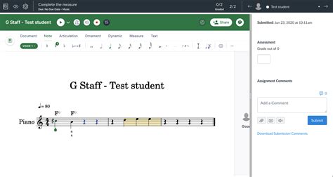 Music Notation Assignments With Canvas Flat For Education