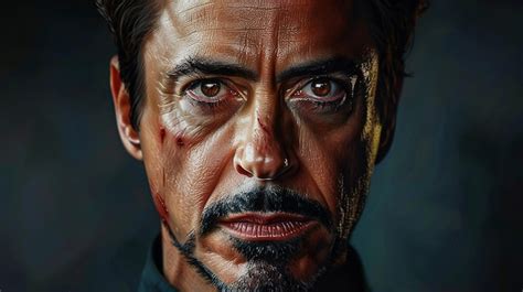Captivating Portrait Of Robert Downey Jr Premium Ai Generated Image