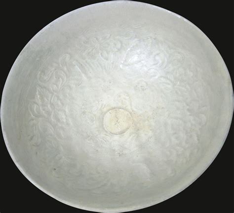 磁峰窑白瓷印花碗 蜀窑