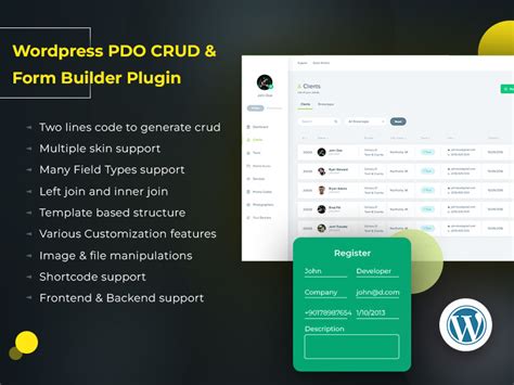 wordpress pdo crud crud and form builder plugin saasy codes