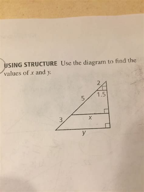 Solved Sing Structure Use The Diagram To Find The Values Of