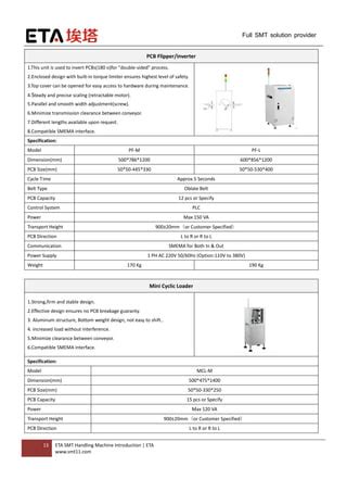 Eta Smt Pcb Handling Machine PDF