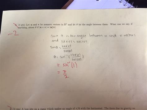 Solved Let U And V Be Nonzero Vectors In R And Let Theta Chegg