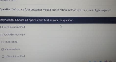 Solved Question What Are Four Customer Valued