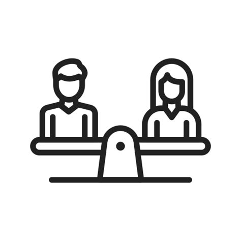 Gender Equality Generic Black Outline Icon