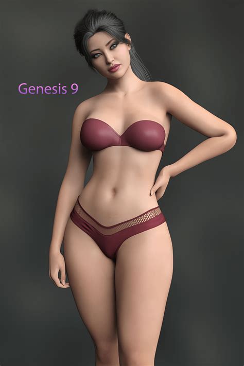 curvy body morph for genesis 9 3d render digital art by soft3d