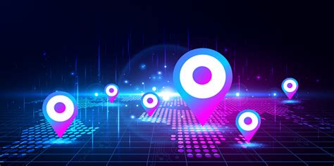 추상지도 Gps 핀 네비게이션 디지털 기술 클라우드 미래 블루 핑크 배경 사이버 과학 기술 혁신 커뮤니케이션 미래 Ai 빅