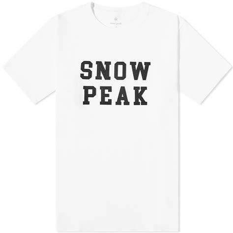 Snow Peak Felt Logo T Shirt White End Us
