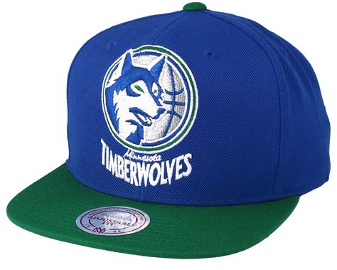 Minnesota Timberwolves Xl Logo 2 Tone Bluegreen Snapback Mitchell