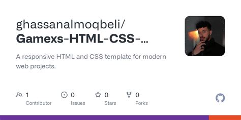 Github Ghassanalmoqbeligamexs Html Css Game Design Template A Responsive Html And Css