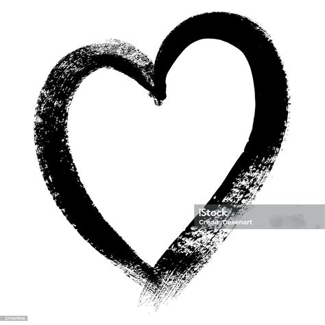 손으로 그린 그런 지 블랙 하트 기호입니다 거친 가장자리가 있는 창의적인 사랑의 표시입니다 추상적인 프리핸드 낙서 하트 스플래시 강조 표시 개체 그룹에 대한 스톡 벡터 아트