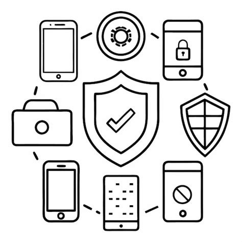 Illustration Of Mobile Phone Security Concept Premium Ai Generated Vector