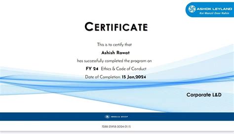 Ashish Rawat On Linkedin Successfully Completed Program On Ethics And Code Of Conduct Thanks