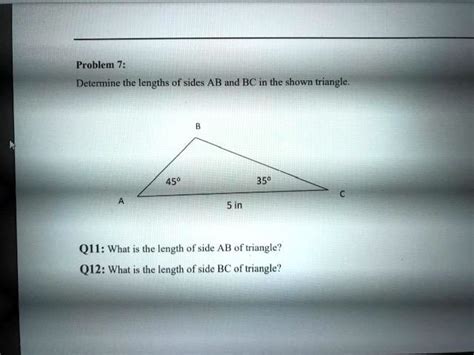 solved problem 7 determine the lengths of sides ab und bc in the