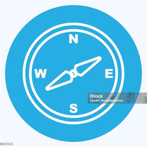 아이콘 방향 바다 상징을 위해 적당한 파란 눈 스타일 편집 가능한 간단한 디자인 디자인 템플릿 벡터 간단한 기호 그림 개념에