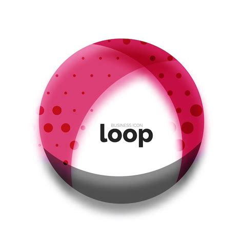 Premium Vector Loop Circle Business Icon Created With Glass Transparent Color Shapes Vector