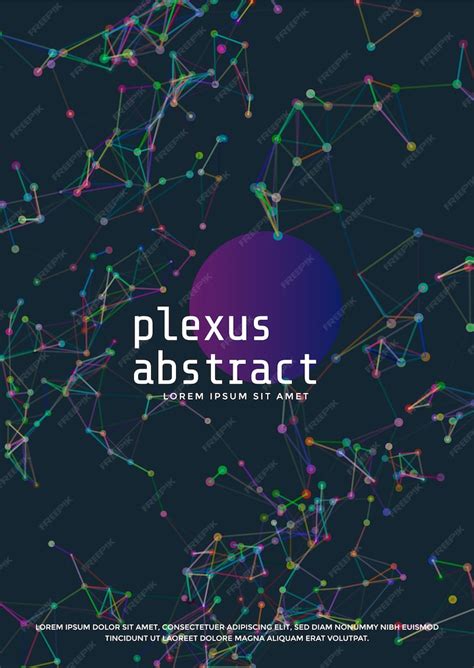 Premium Vector Geometric Cover With Connected Polygons Plexus