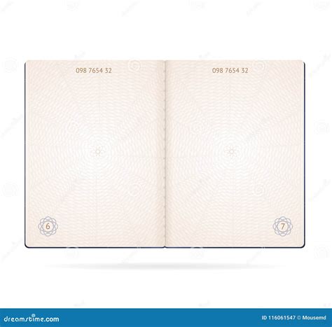 Passport Blank Pages For Stamps Empty Passport With Watermark Royalty