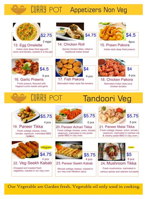 Menu Curry Pot