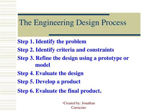 PPT The Engineering Design Process PowerPoint Presentation Free Download ID