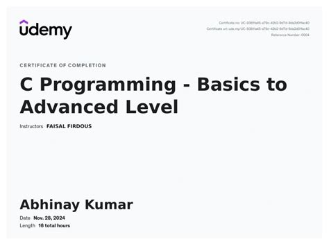 Abhinay Tippani On Linkedin Learningjourney Cprogramming Certificate Programming Clanguage