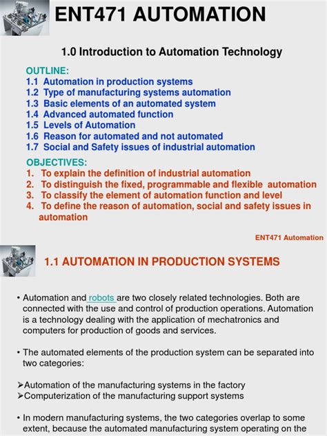 Chapter 1 Introduction To Automation Technology Pdf Automation