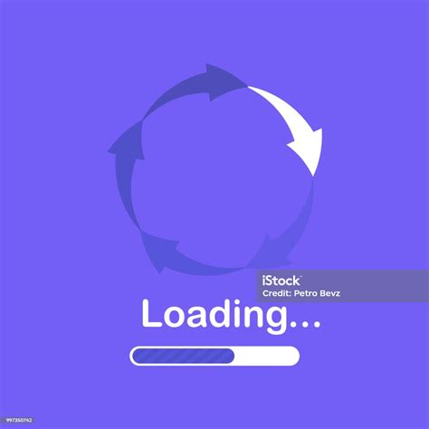 시스템 소프트웨어 업데이트 및 업그레이드 개념 로드 프로세스 화면입니다 벡터 일러스트입니다 개념에 대한 스톡 벡터 아트 및 기타