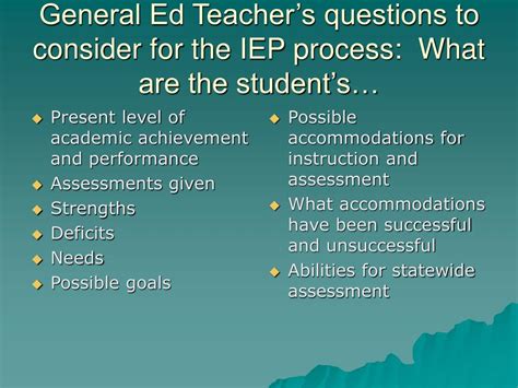 PPT The Role Of The Classroom Teacher In The IEP Process PowerPoint Presentation ID 424724