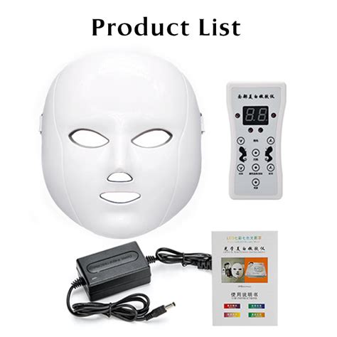 Led маска за лице красота подмладяване на кожата 7 цвята фотонна светлина маска за лице Led