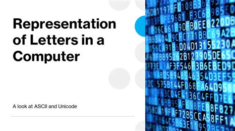 How Computers Represent Letters Ascii And Unicode Youtube