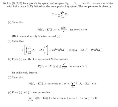 Solved Let Ω F P be a probability space and suppose Chegg com