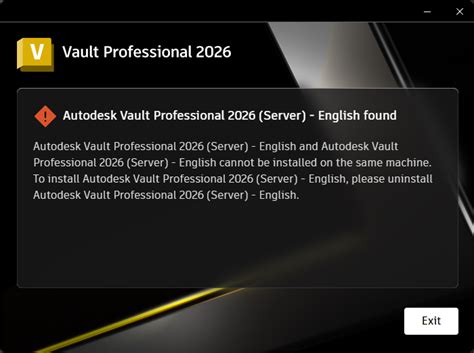“autodesk Vault Professional 2026 （server） 找到简体中文 （simplified Chinese）”尝试安装 Vault Thin