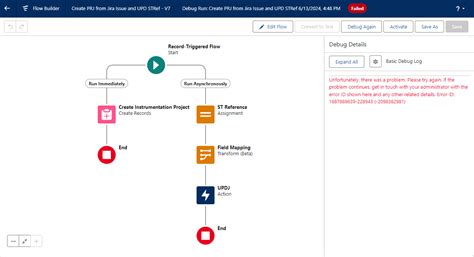 Visual Workflow Unfortunately There Was A Problem Error In Flow Builder Salesforce Stack