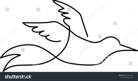One Line Art Bird Stock Vector Royalty Free Shutterstock
