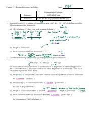 Chemistry Study Buffers And Equilibrium Calculations Course Hero
