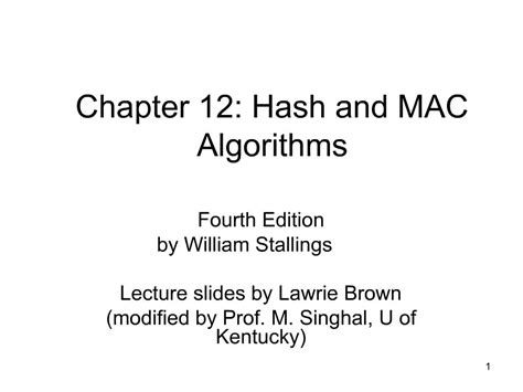 Ppt Chapter 12 Hash And Mac Algorithms Powerpoint Presentation Free Download Id1023810
