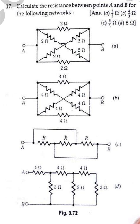 Calculate The Resistance Between Points A And B For The Following Network