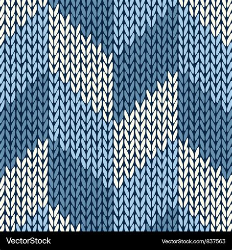 Knitted Pattern Royalty Free Vector Image VectorStock
