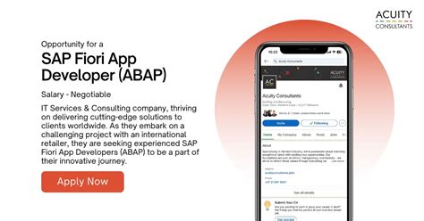 Exclusive Opportunity For Sap Fiori App Developer Abap Join Leading Acuity Consultants