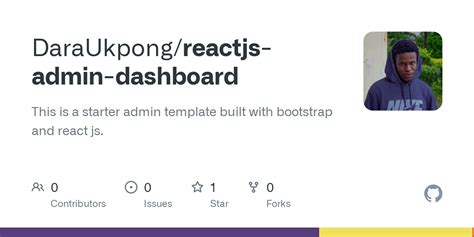 Github Daraukpong Reactjs Admin Dashboard This Is A Starter Admin