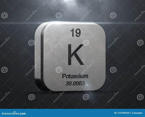 Potassium Element From The Periodic Table Stock Illustration
