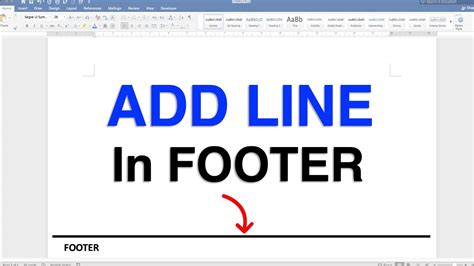 how to add line above footer in word youtube